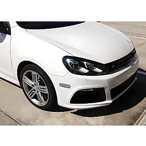 iJDMTOY Clear Lens Front Bumper Side Marker Light Housing Replacements Compatible with Volkswagen 2006-2009 MK5 Golf/GTI Rabbit, 2005-2010 Jetta, 2008 R32, Replace OEM Amber Sidemarker Lamps