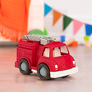 Battat- Wonder Wheels- Fire Truck – Red Fire Truck Toy With Moveable Ladder & Basket – Classic Rescue Vehicle For Toddlers, Kids- Recyclable – 1 year +