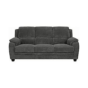Coaster Furniture Sofa Charcoal Gray Velvet 506241