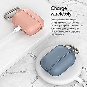 RHINOSHIELD AirPods Case with Carabiner Compatible with Apple [AirPods Pro 2] | Military Grade Drop Protection, Scratch Resistant, Wireless Charging - [Transparent, Standard Set]