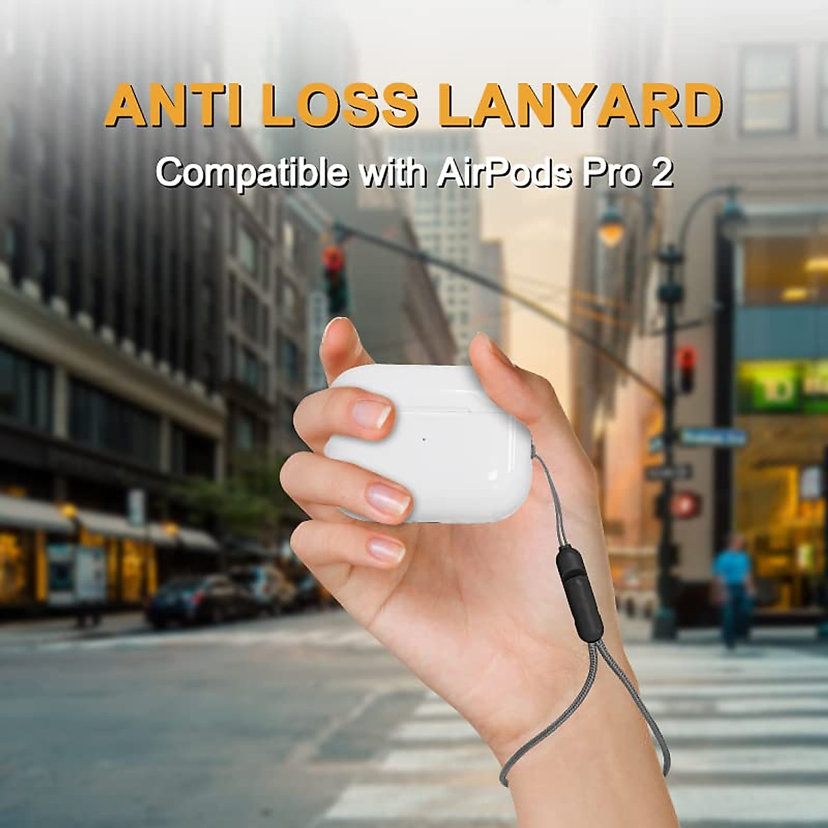 [4Pack] Lanyard for AirPods Pro 2nd Generation,New Wireless Bluetooth Earbuds Protective Case Anti-Lost Lanyard Compatible with AirPods Pro 2nd (2022)