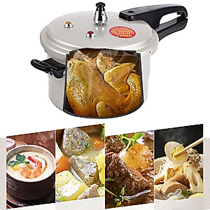 Pressure Canner,Aluminum Alloy Pressure Cooker Household Pressure Cooker with Steaming Layer for Gas Electric Ceramic Stove(20cm (gas, gas))