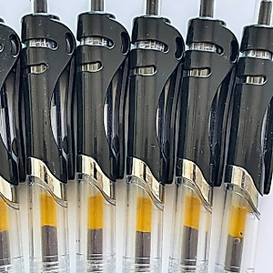 sencoo 9 pack Gel Pens Retractable Erasable Black Ink Rollerball Pens Fine Point Ballpoint Writing Pen for Office - 0.5mm Tips with Comfort Grip