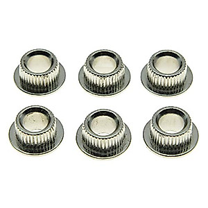 KAISH Metal Nickel 10mm Vintage Guitar Tuning Keys Conversion Bushings Adapter Ferrules