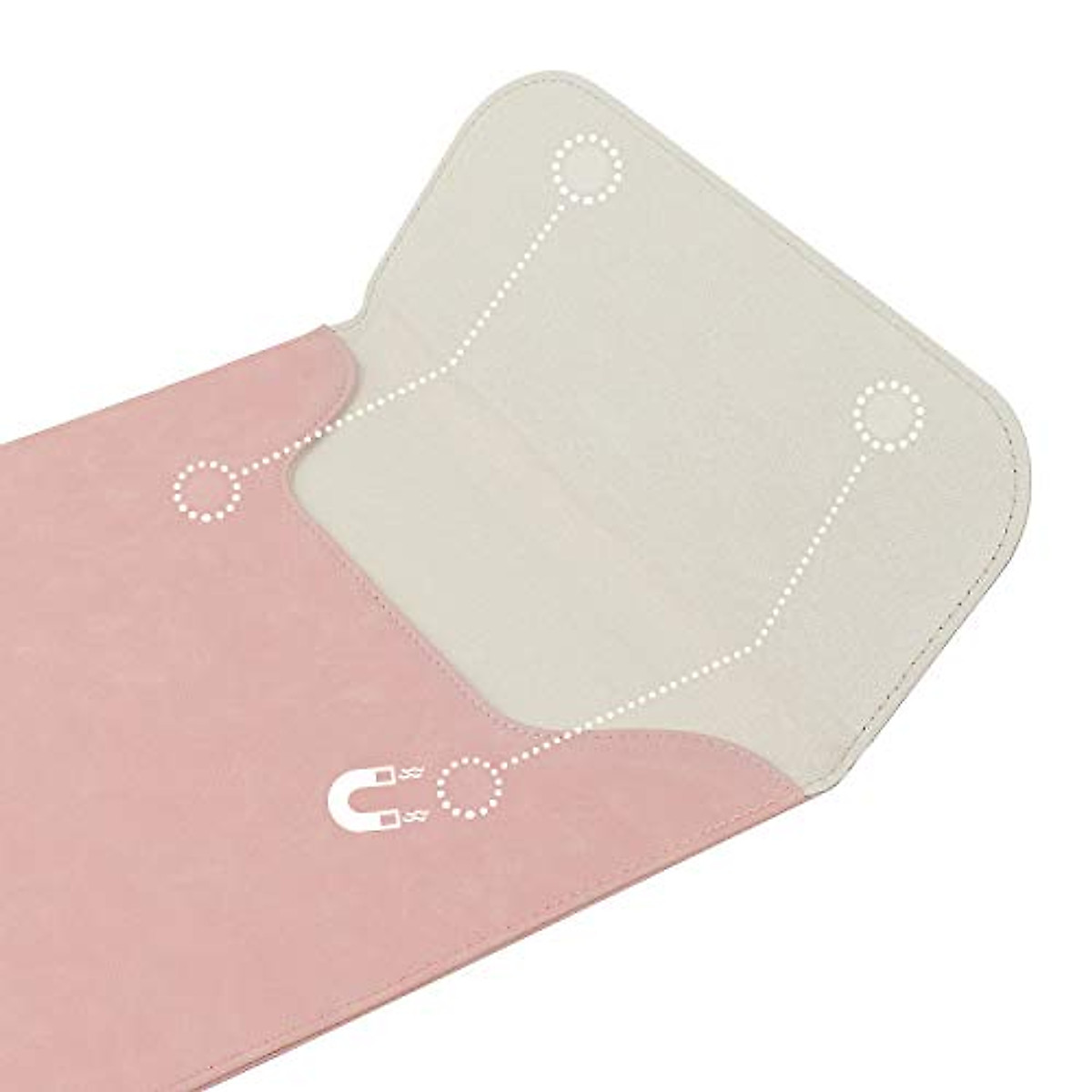 Allinside 13" Laptop Sleeve Compatible with MacBook Air 13 2018-2022 (M2 A2681 M1 A2337)/ MacBook Pro 13 2016-2022 (M2 A2686 M1 A2338 A2251 A2289 A2159), PU Leather Laptop Case, Pink