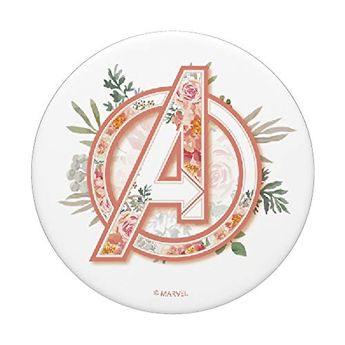 Marvel Avengers Floral Logo PopSockets PopGrip: Swappable Grip for Phones & Tablets