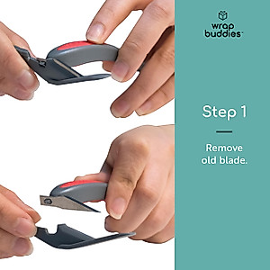 Wrap Buddies Wrapping Paper Clamps - 2 Gift Wrapping Paper Holder Clamps with Integrated Tape Dispensers, Simple Gift Wrap Table Clamps, Wrapping Paper Holder Clips and Tape Dispensers (Cherry Red)