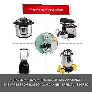 Cord Organizer for Appliances 8PACK Appliance Cord Wrapper,Cord Winder for Small Appliances, Mixer, Blender, Coffee Maker, and Air Fryer, Small Appliance Parts & Accessories(black) Cord Winder