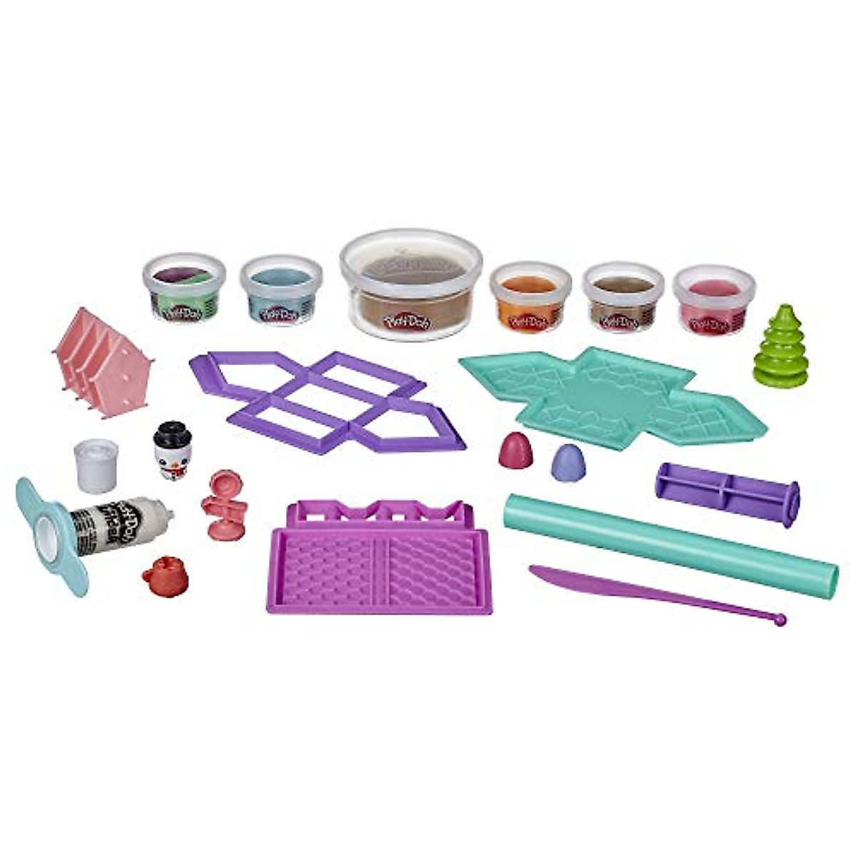 Play-Doh Builder Gingerbread House Toy Building Kit for Kids 5 Years and Up with 6 Non-Toxic Play-Doh Colors - Easy to Build DIY Craft Set (Amazon Exclusive)