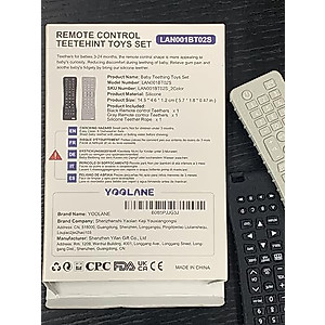 Yoolane Baby Teething Toys 2 Piece Teethers for Babies 3-24 Months Remote Control Silicone Teether for Toddler Infant Boys and Girls Freezer BPA Free Chew Toy Soothe Babies Teething Relief Sore Gums