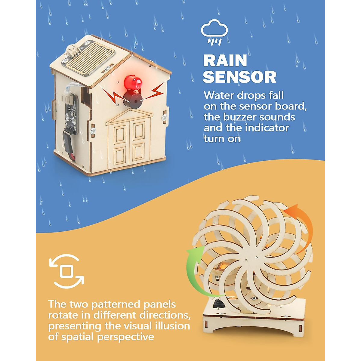 Poraxy 6 in 1 STEM Toys for Kids Ages 8-12, STEM Kits, 3D Wooden Puzzles, Educational Science Projects Building Model Kits, Birthday Gifts for Boys and Girls Ages 7 8 9 10 11 12 13 Years Old