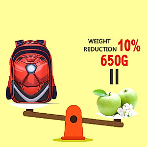 Reorzon Kids Toddler School Backpack 3D Comic Student Schoolbag Waterproof Lightweight Elementary Bookbags for Boys Girls (Blue, 30cm*18cm*42cm)