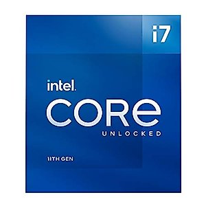 Intel® Core™ i7-11700K Desktop Processor 8 Cores up to 5.0 GHz Unlocked LGA1200 (Intel 500 Series & Select 400 Series Chipset) 125W