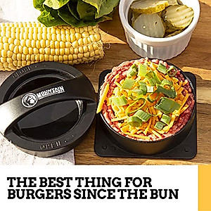 MOUNTAIN GRILLERS Burger Press Patty Burger Maker - Non Stick Hamburger press Mold Kit for Easily Making Delicious Stuffed Burgers, Regular Beef Burger and Perfect Shaped Patties - Bonus 40 Wax Papers
