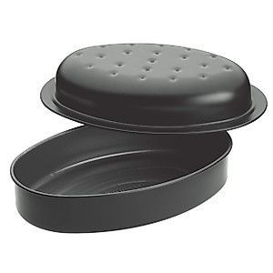 MasterClass Self-Basting Non-Stick Roasting Tin with Lid, Carbon, Grey, 27 x 18 x 10cm