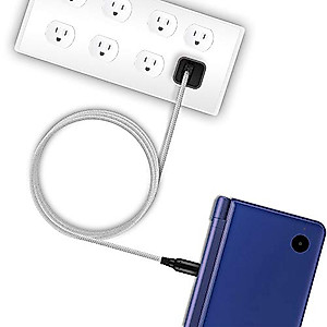 BATSOEASY 2 Pack 5ft 3DS/ 2DS USB Charger Cable, Nylon Braided Power Charging Cord Cable Compatible with Nintendo New 3DS XL/New 3DS/ 3DS XL/ 3DS/ New 2DS XL/New 2DS/ 2DS XL/ 2DS/ DSi/DSi XL