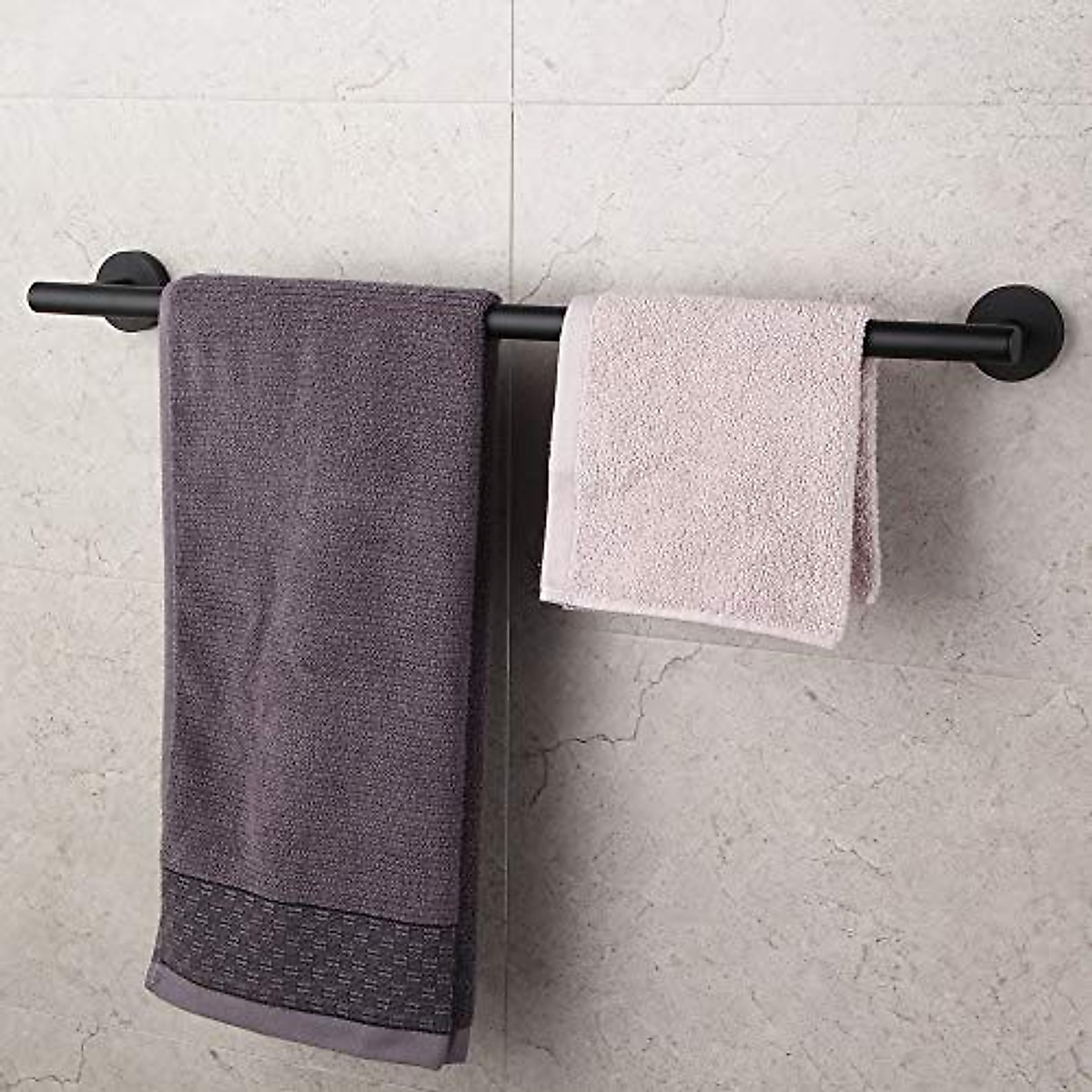 GERZWY Bathroom Towel Bar 30" Stainless Steel Towel Bar Matte Black Contemporary Style Wall Mount for Bath Kitchen AG1101C75-BK