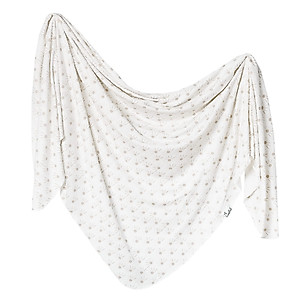 Copper Pearl Large Premium Knit Baby Swaddle Receiving Blanket Shine