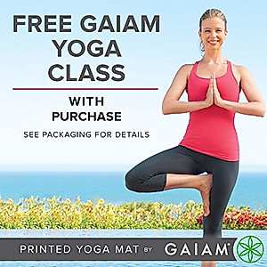 Gaiam Yoga Mat Cork - Great for Hot Yoga, Pilates (68-Inch x 24-Inch x 5mm Thick)
