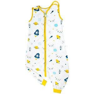 MooMoo Baby Sleep Sack with Feet Summer Toddler Wearable Blanket with 2-Way Zipper Sleeveless Baby Cotton Sleeping Sack with Legs 3-5T