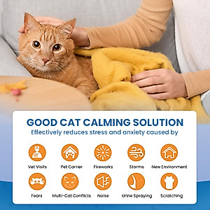Cat Pheromones Calming Diffuser, Yirr Cat Calming Diffuser, Therapet MD Cat Diffuser, Cat Diffuser Calming Multicat, Relaxing Pheromone for Cats Relief Stress Anxiety Fighting Scratching, 2 Pack(48ml)