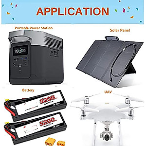 PolyEnergy XT60 Extension Cord 10Ft with XT60 Female Male for Portable Power Station Solar Panel RC Battery Lipo Battery Pack Portable Power Station 12Gauge Flexible  Silicone Wire  Cord