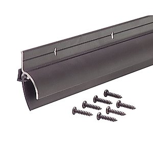 M-D Building Products 68734 1-7/8-Inch Vinyl - 36-Inch DB037 Door Sweep with Drip Cap, Bronze