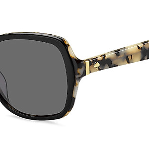 Kate Spade Sunglasses (Safilo Group) Women's Karalyn Polarized Square Sunglasses, Black Havana, 56 mm