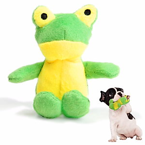 Glory To Dog TinyToy Green Frog Plush Dog Toy for Puppies and Small Dogs