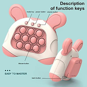 Handheld Pop Game Sensory Fidget Toys with Light, Fast Push Game Fidget Toys, Handheld Bubble Game Console, Speed Push Toy Through Level, Birthday Gift for Boys and Girls (Green)