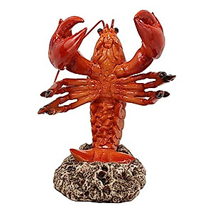Ebros Nautical Coastal Dancing Red Lobster Drunken Cajun Creole Delight Wine Bottle Holder Caddy Figurine Home Kitchen Dining Party Hosting Decor Sea Life Marine Shell Seafood Shrimping Fishing Statue