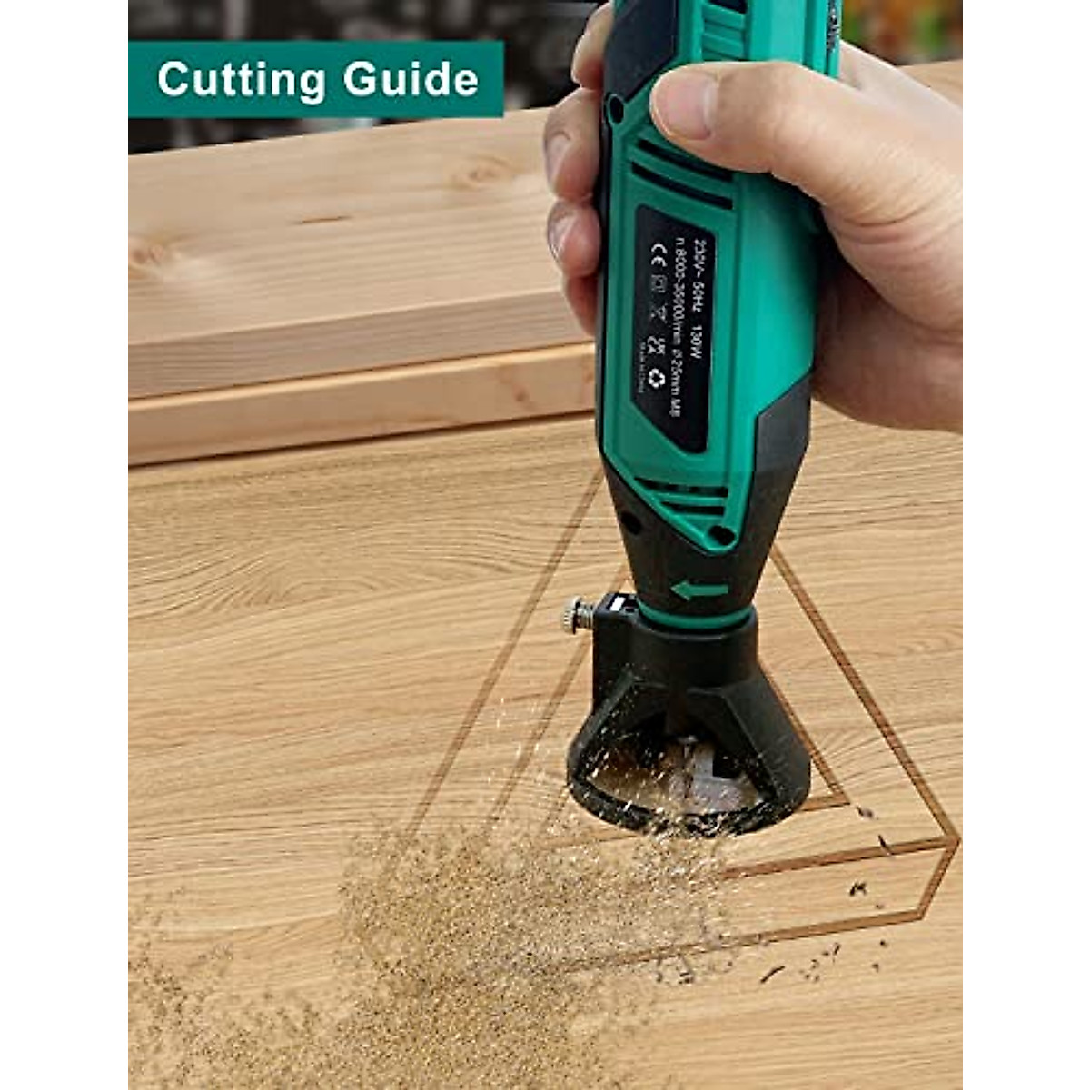 Ogeto Corded Power Rotary Tools with 6 Variable Speeds, 131 Accessories, Powerful Engraver, Polisher, and Sander, 5000-35000RPM Electric Drill Set for Handmade Projects and DIY Creations