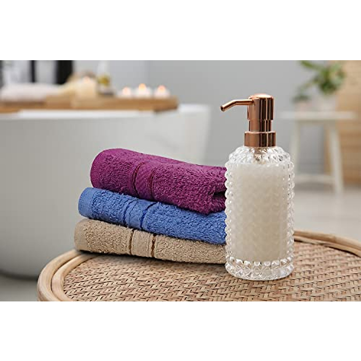 TOALLA 100% Cotton Washcloths 24 Pack|Soft Washcloth for Face|Washcloth Bulk Pack|Washcloth for Body and Face|Highly Absorbent|Fingertip Towel|Washcloth for Bath Room|12 x 12 in|Assorted