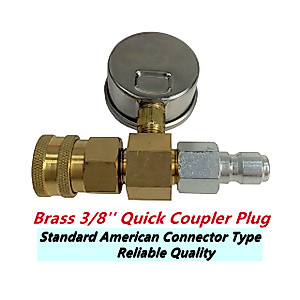 4000PSI Pressure Washer Pump Horizontal Shaft 1" For Devilblis EXHP3640 For Annovi Reverberi RKV4G36 For EB4040HA For Honda GX340 11HP GX390 13HP With Pressure Gauge 3/8 Inch Quick Connect