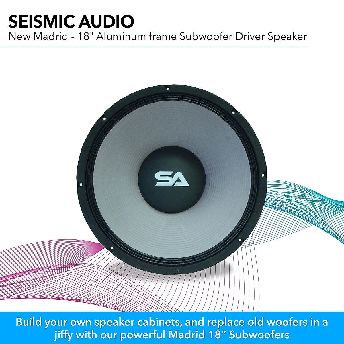 Seismic Audio - 18" Raw Subwoofers/Woofers/Speakers - PA DJ Pro Audio Replacement Sub - 750 Watts RMS - 240 oz Magnet - 8 Ohms - 4" Voice Coil