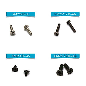 WUXUN 320Pcs/Set Laptop Computer Notebook Screws Kit Assemble Fastening Flat Head Black Repair Case for IBM Dell Lenovo Samsung