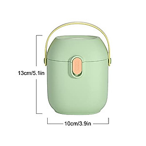 SLDHFE Baby Formula Dispenser Travel Container, Toddler Milk Powder Portable Formulav Storage Snack Containers with Scoop and Carry Handle, for Toddlers Kids (Green)