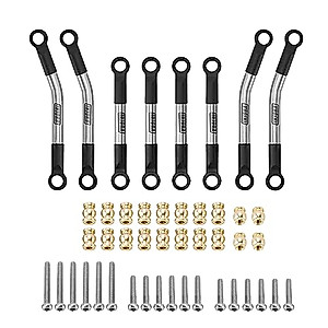 INJORA Stainless Steel High Clearance Chassis Links for FMS FCX24 1/24 RC Crawler Upgrade