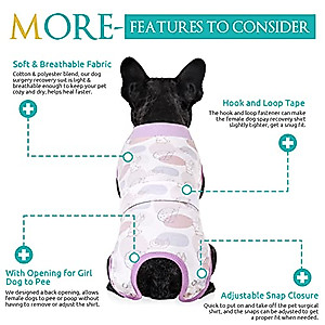 KOESON Dog Recovery Suit, Surgery Recovery Suit for Female Dogs Spayed Dog Cone Alternative After Surgery, Dog Post Surgery Suit Anti Licking & Biting Surgical Shirt with Pee Hole Rabbit XL