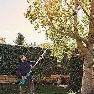 Makita XUX02SM1X4 18V LXT Lithium-Ion Brushless Cordless Couple Shaft Power Head Kit With 13" String Trimmer & 10" Pole Saw Attachments (4.0Ah)