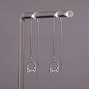 Guran Cat Earrings Anti-Lost Earphone Strap Compatible for Airpods 1 2 3 Pro (Cat_Silver)