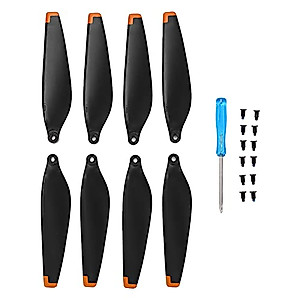 Drone Propellers, Powerful High Rigidity Drone Wing Blades PC Drone Accessories Strong and Light Pulling Force for Mini 3 (Orange Edge)