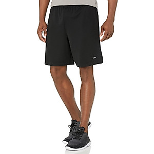 Amazon Essentials Men's Performance Tech Loose-Fit Shorts (Available in Big & Tall), Pack of 2, Black/Royal Blue, Small