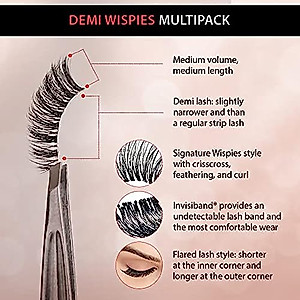 Ardell False Eyelashes Demi Wispies Black, 1 pack (6 pairs per pack)