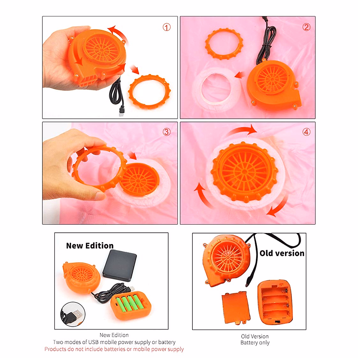 RHYTHMARTS Originals Mini Fan Blower for Dinosaur & Pig Costume Replacement