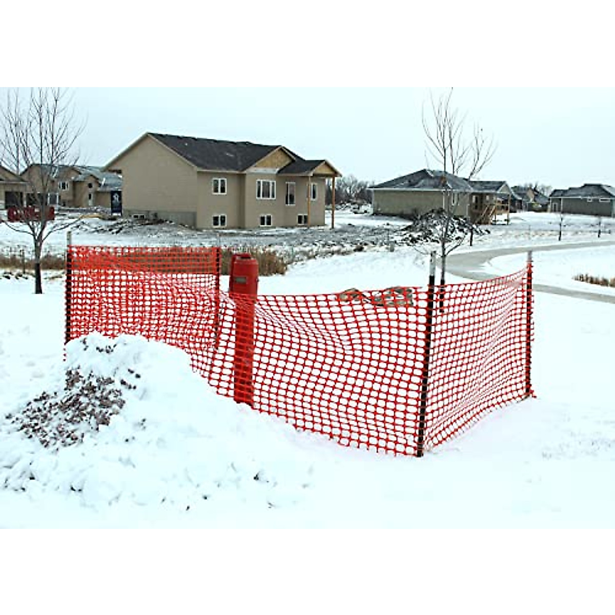 BISupply 4 FT Safety Fence – 100 FT Plastic Fencing Roll for Construction Fencing Pet Fencing and Event Fencing, Green