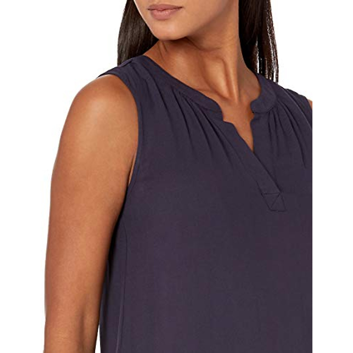 Amazon Essentials Women's Sleeveless Woven Shift Dress, Navy, XX-Large