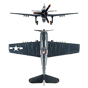 Busyflies Fighter Jet Model 1/72 Scale Grumman F6F Hellcat Plane Model Diecast Military Airplane Model for Collection and Gift
