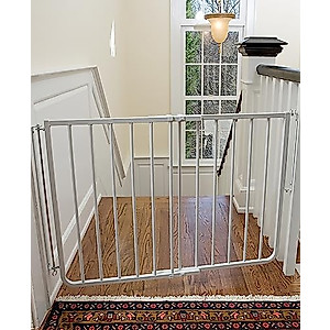 Cardinal Gates SS30 Stairway Special Baby Gate for Stairs - Adjustable Indoor Dog Gate - Aluminum Safety Gate for Kids & Pets - Can be Installed at Angles - 27 to 42.5 Inches Wide - White