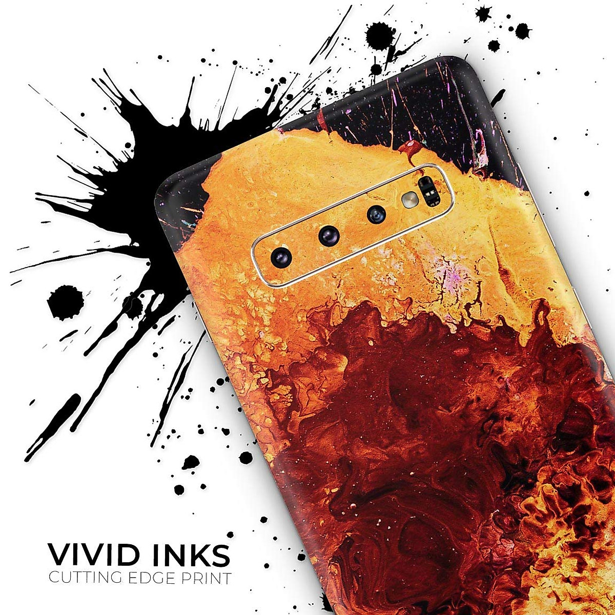 DesignSkinz Liquid Abstract Paint V18 Protective Vinyl Decal Wrap Skin Cover Compatible with The Samsung Galaxy S20 (Screen Trim & Back Glass Skin)